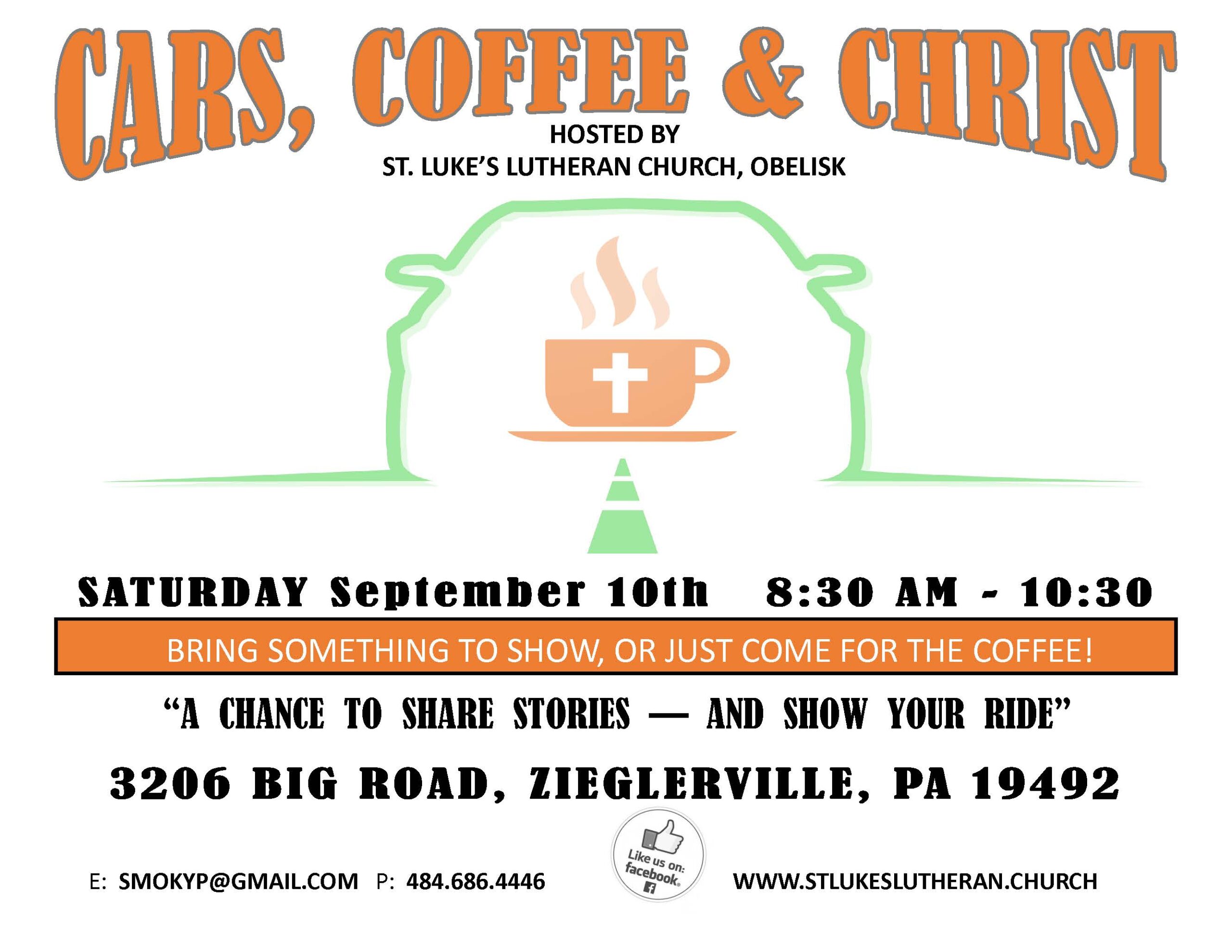 Cars, Coffee & Christ 2022 - St Lukes Lutheran Church